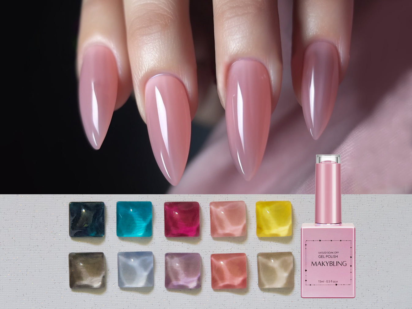 15ml Translucent Colored UV Gel – MakyNailSupply